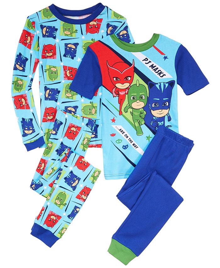 PJ Masks Big Boys 4-Pc. PJ Masks Cotton Pajamas Set - Macy's
