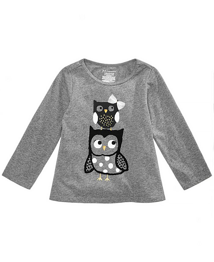 First Impressions Toddler Girls Owl Graphic T-Shirt, Created for Macy's ...