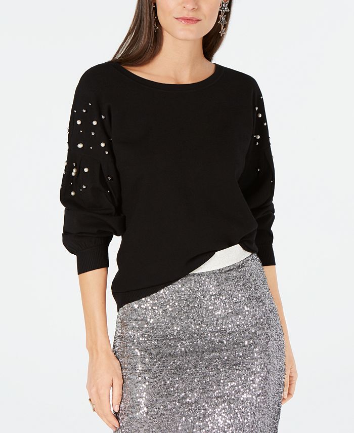 INC International Concepts I.N.C. Petite Embellished Balloon-Sleeve ...