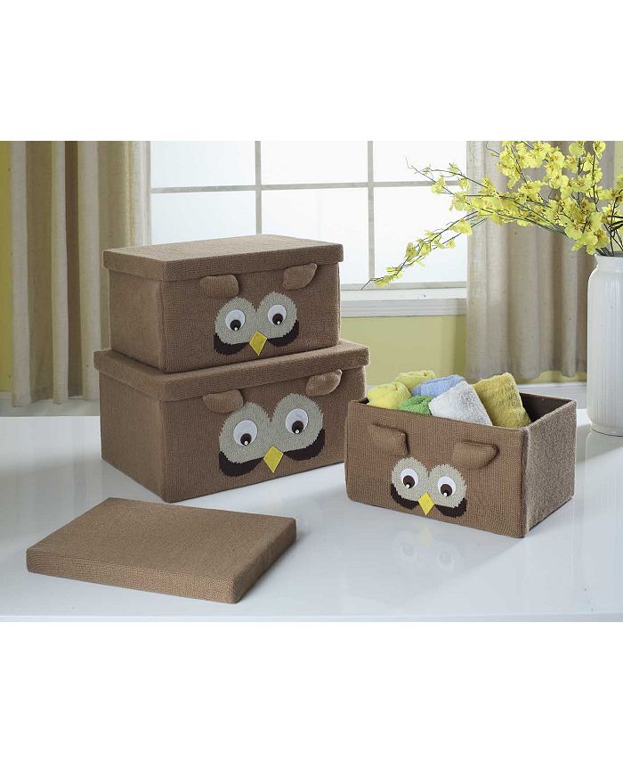 Bintopia 3 Piece Owl Storage Box Set - Macy's