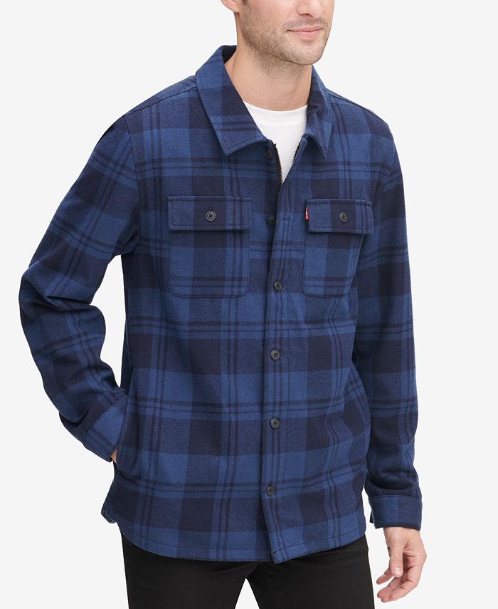 Levi's Men's Plaid Shirt Jacket - Macy's