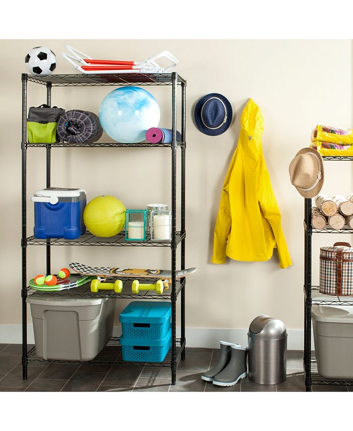 Safavieh Alpha 5-Tier Chrome Wire Shelving - Macy's