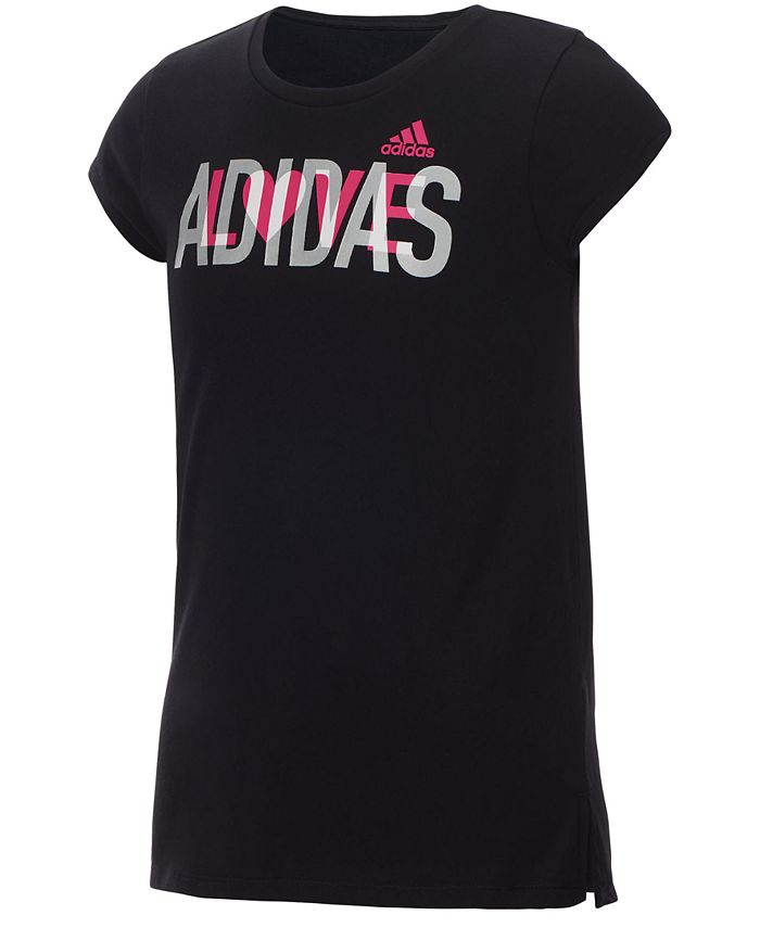 adidas Big Girls Logo-Print T-Shirt - Macy's