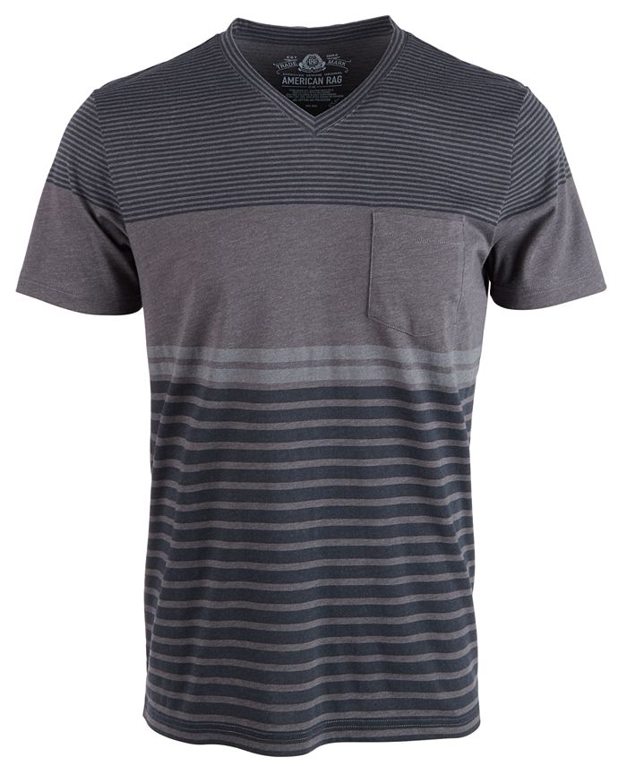American Rag Men's Striped V-Neck T-Shirt, Created for Macy's - Macy's