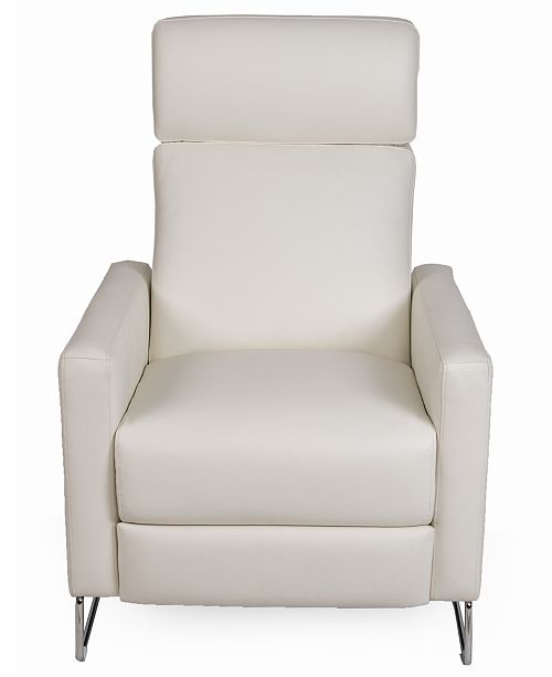 Furniture CLOSEOUT Casdia Leather Pushback Recliner & Reviews ...