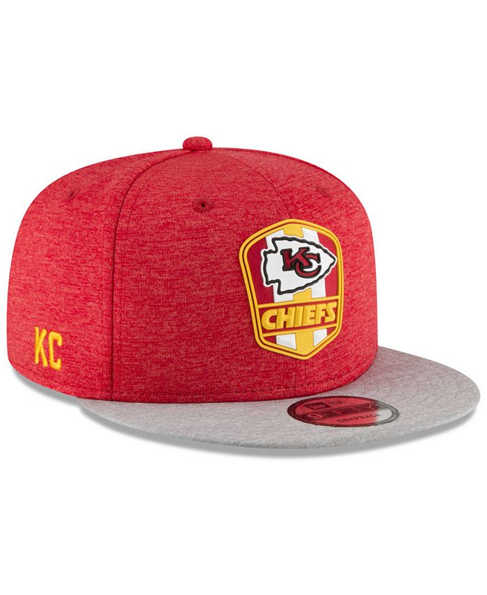 New Era Kansas City Chiefs On Field Sideline Road 9FIFTY Snapback Cap ...