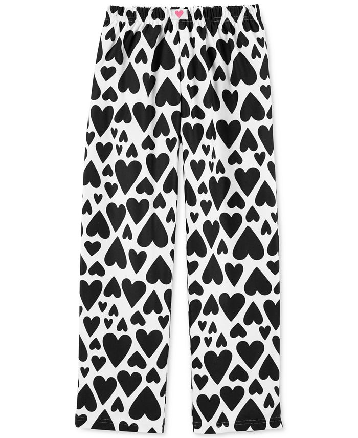 Carter's Big Girls Heart-Print Fleece Pajama Pants - Macy's