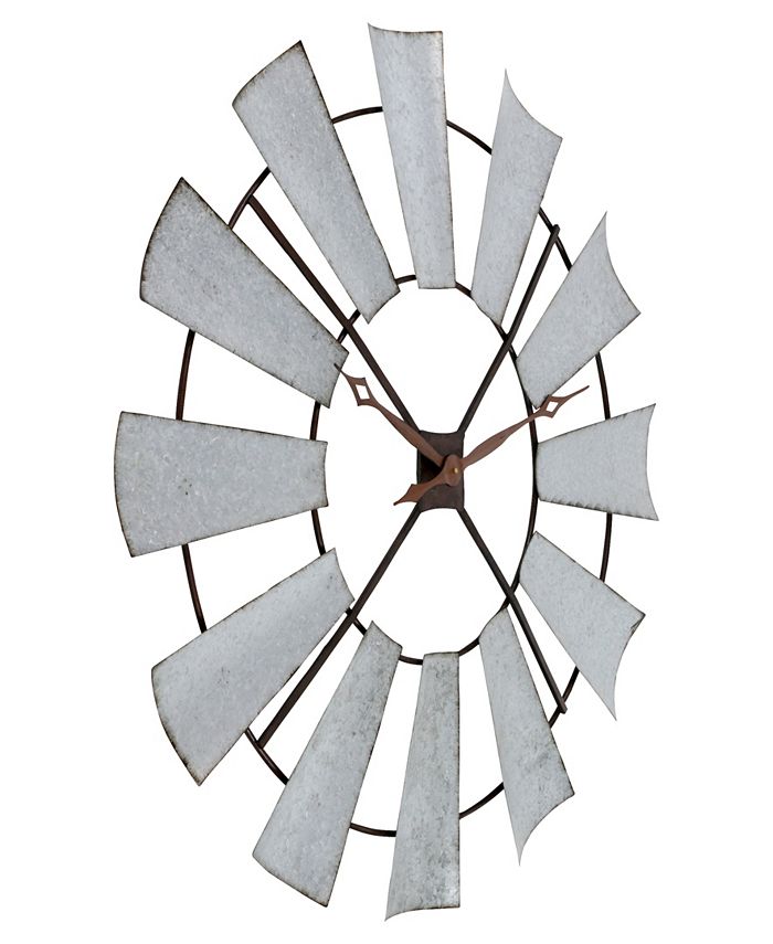 Aspire Home Accents Farmhouse Windmill Wall Clock - Macy's