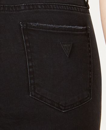 GUESS Sexy Curve Ripped Rhinestone Skinny Jeans - Macy's