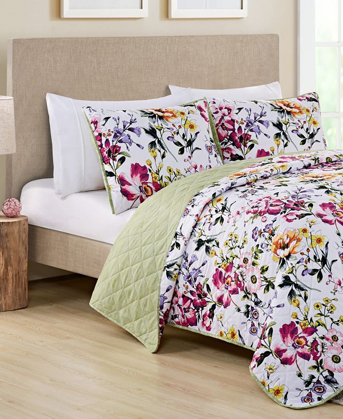 VCNY Home Brooke Reversible 3-Pc. King Quilt Set - Macy's
