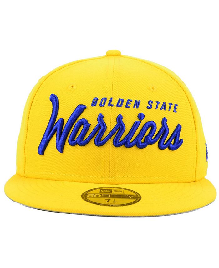 New Era Golden State Warriors Classic Script 59FIFTY FITTED Cap - Macy's