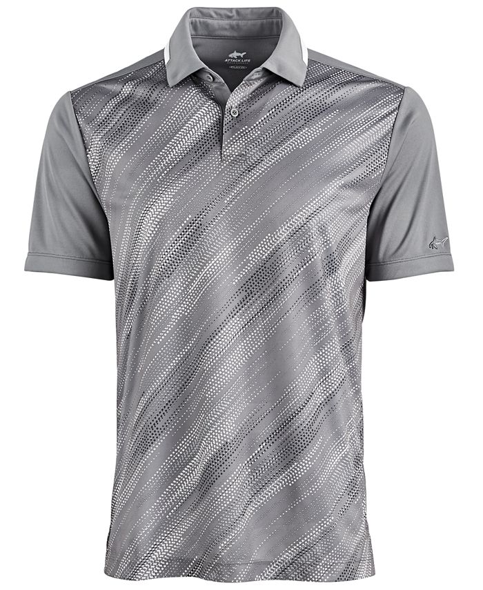 Greg Norman Printed Performance Polo, Created for Macy's - Macy's