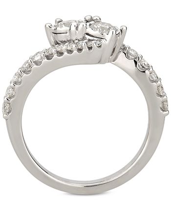 Two Souls, One Love® Diamond Two-Stone Swirl Engagement Ring (1 ct. t.w ...