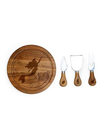 Disney Princess Ariel Brie Acacia Cheese Board with Tool Set - Macy's