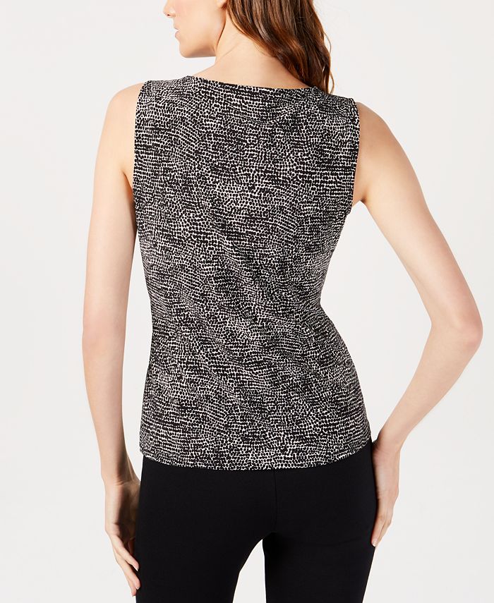 Anne Klein Printed Shell - Macy's