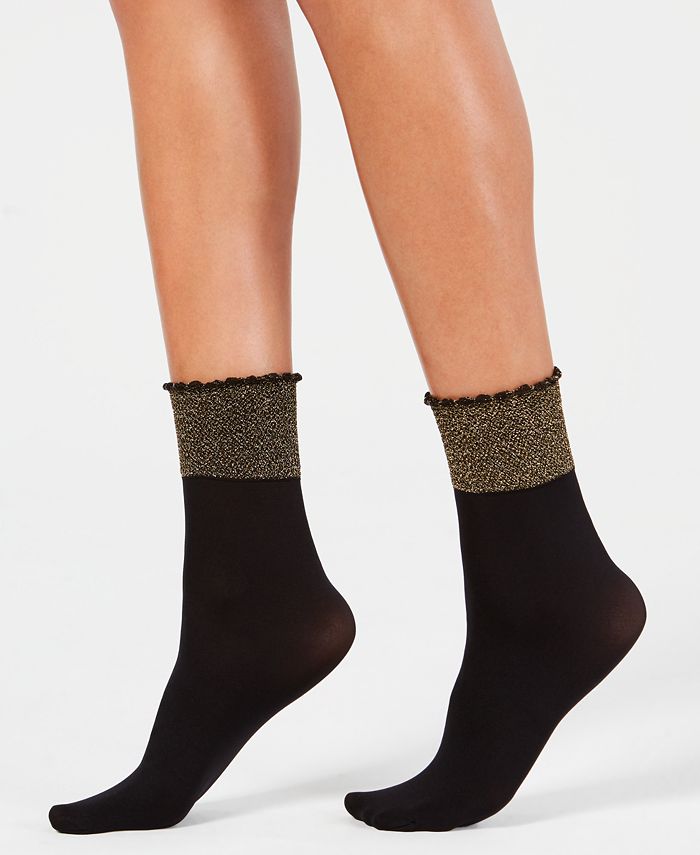 Berkshire Glittery Cuff Anklet Socks - Macy's
