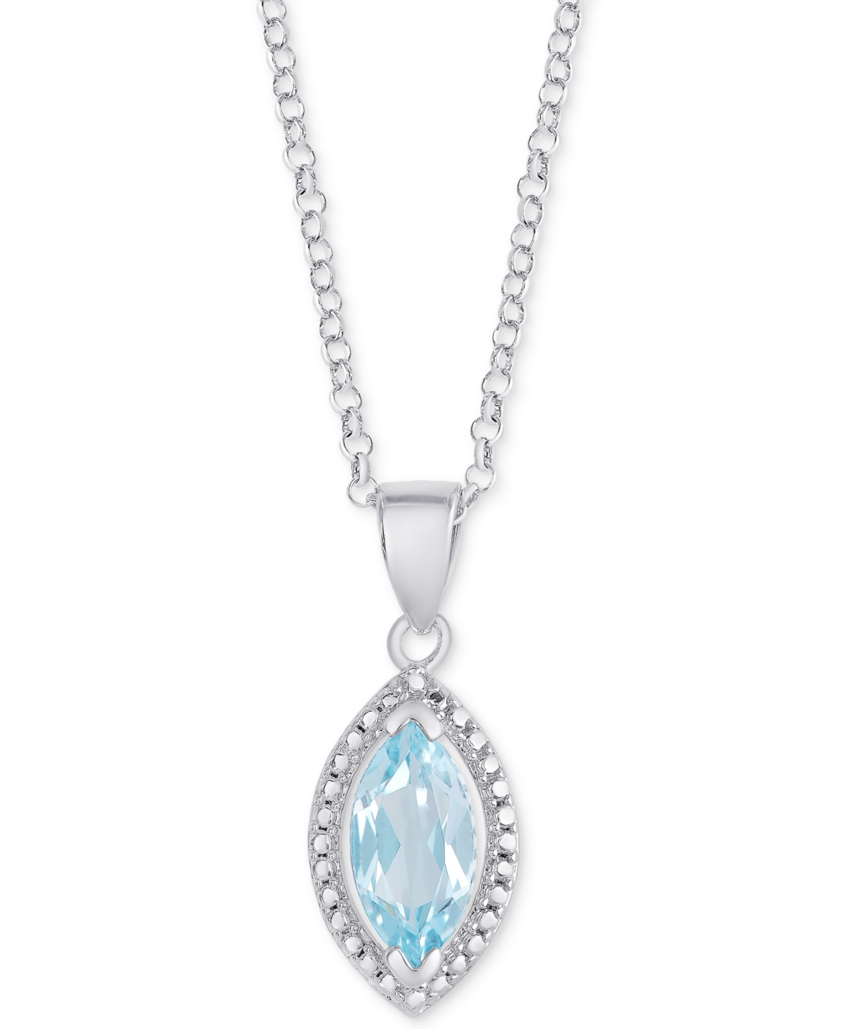 Click here for Blue Topaz Marquise 18 Pendant Necklace (1-1/5 ct.... prices