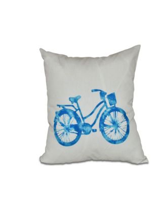 E by Design Life Cycle 16 Inch Turquoise Decorative Geometric Throw ...