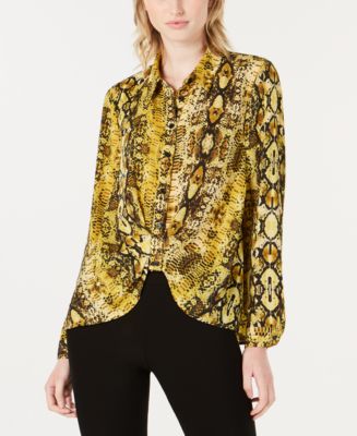 Bar III Printed Button-Front Shirt, Created for Macy's - Macy's