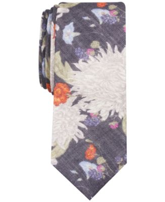 Bar III Men's Berwick Floral Skinny Wool Tie, Created for Macy's - Macy's