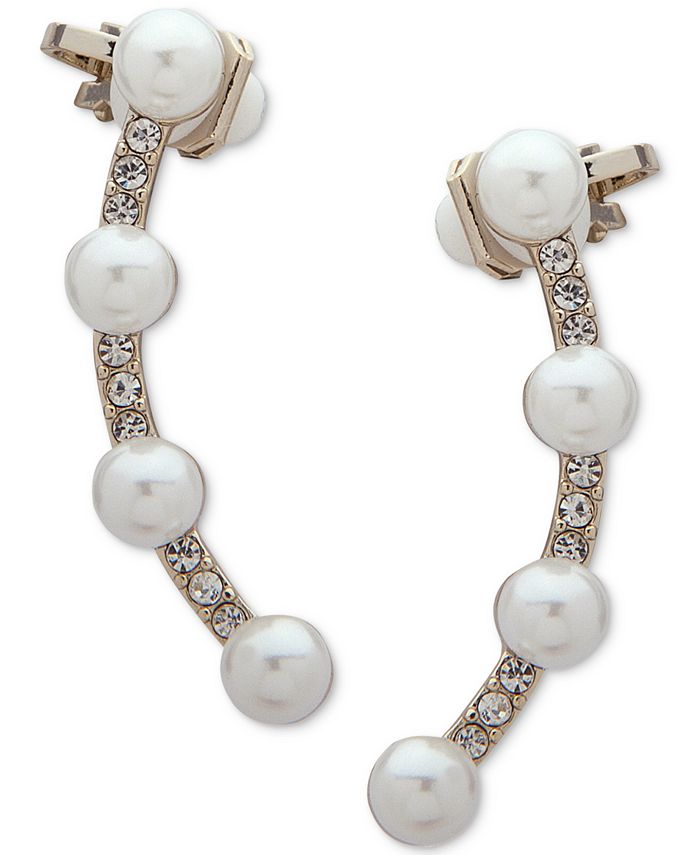 Ivanka Trump Gold-Tone Imitation Pearl & Crystal Ear Climbers & Reviews ...