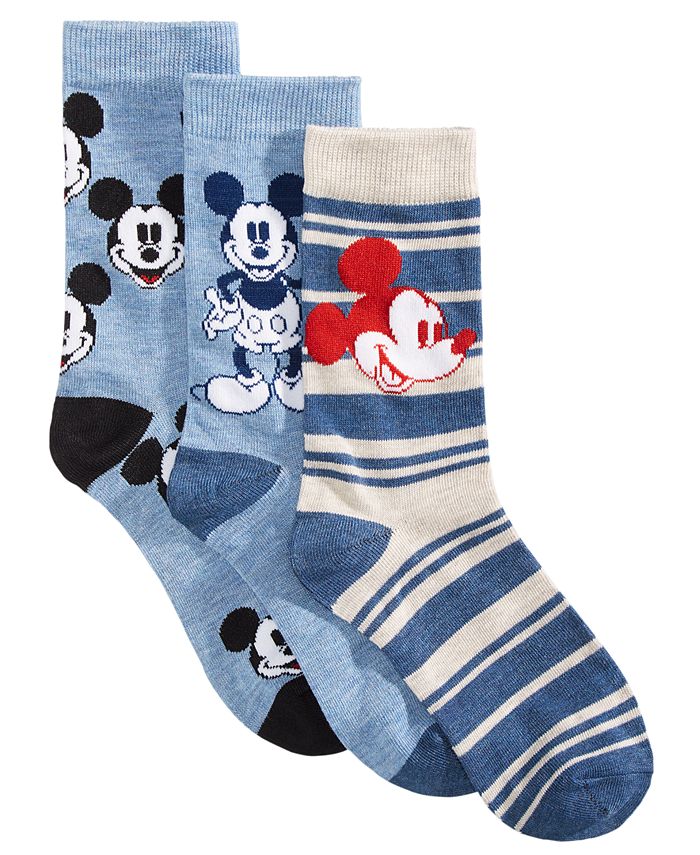 Disney 3-Pk. Mickey Mouse Socks Gift Box - Macy's