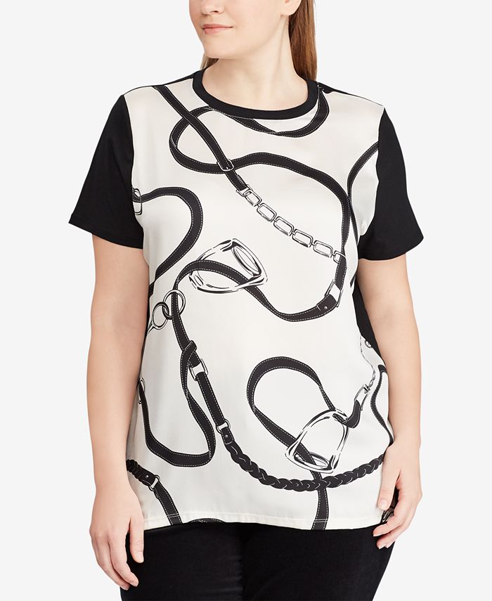 Lauren Ralph Lauren Plus Size Geo Print T Shirt Macys