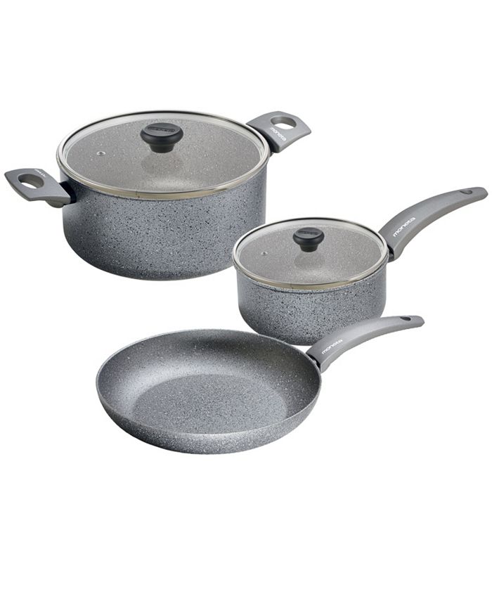 Moneta Greystone Non-Stick Forged Aluminum 5-pc Cookware Set - Macy's