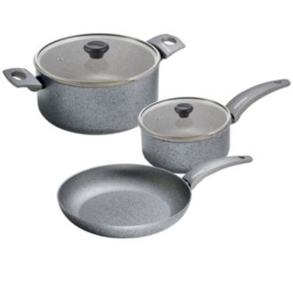 Moneta Greystone Non-Stick Forged Aluminum 5-pc Cookware Set - Macy's