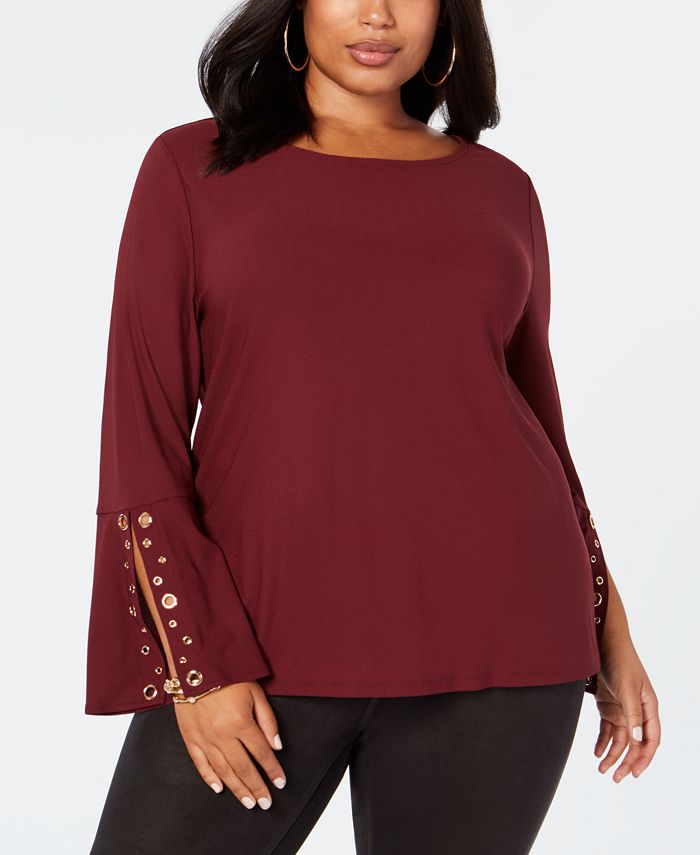 INC International Concepts I.N.C. Plus Size Embellished Top, Created ...