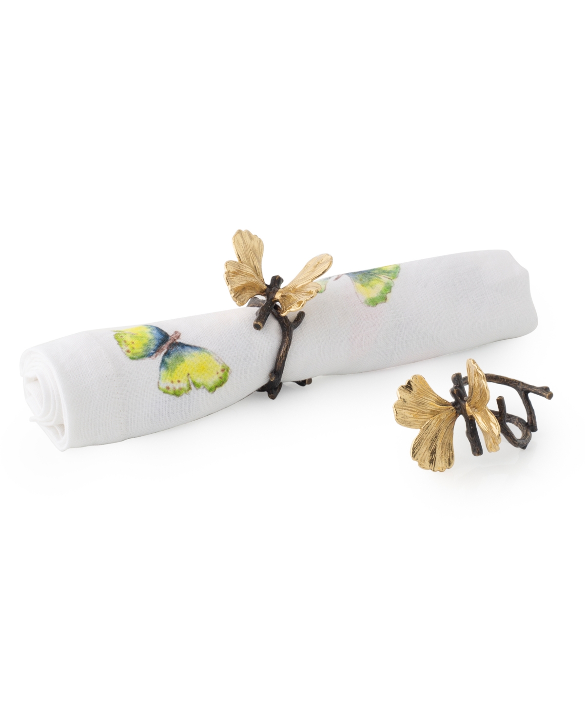 Click here for Michael Aram Butterfly Ginkgo Napkin Ring Set  Set... prices