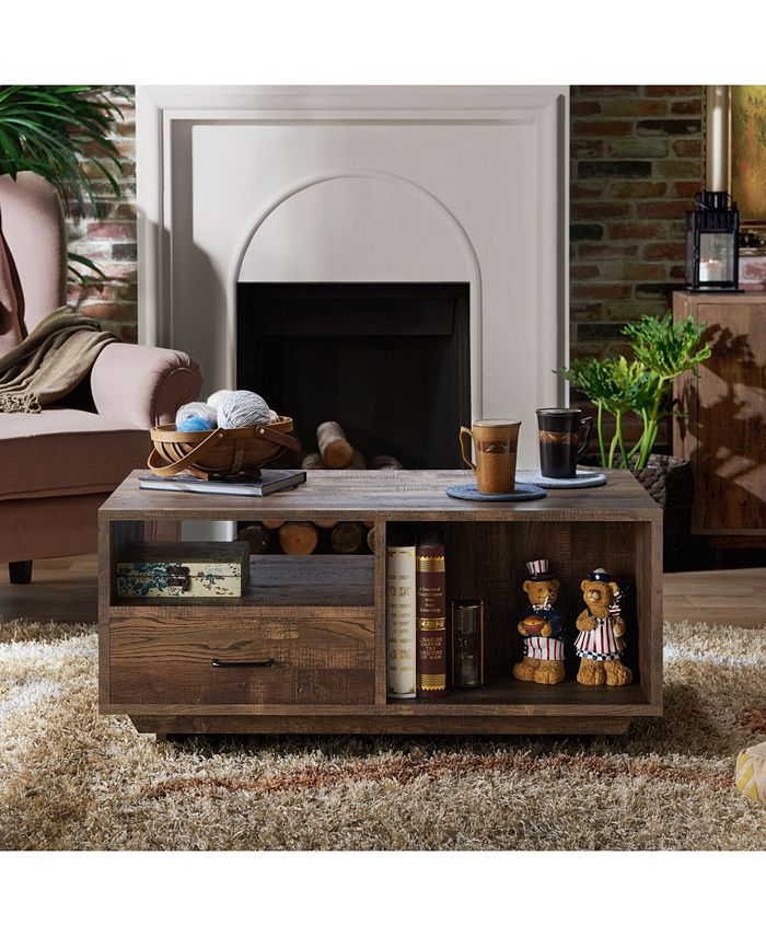 Furniture of America Xan Rustic Coffee Table - Macy's