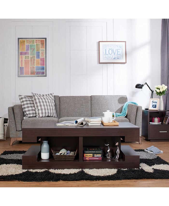 Furniture of America Finney Rectangular Coffee Table - Macy's