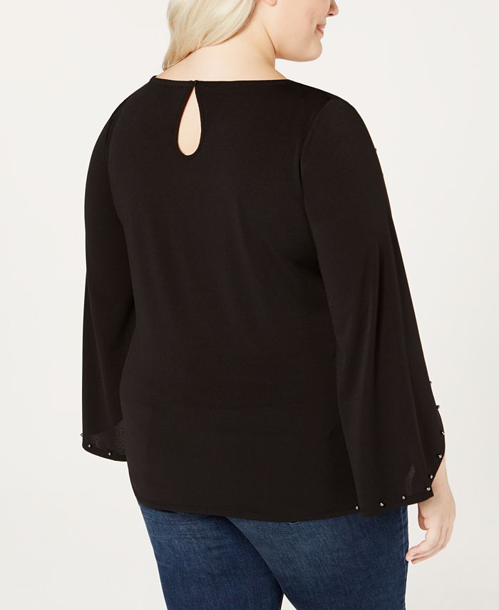 Belldini Black Label Plus Size Embellished Blouse - Macy's