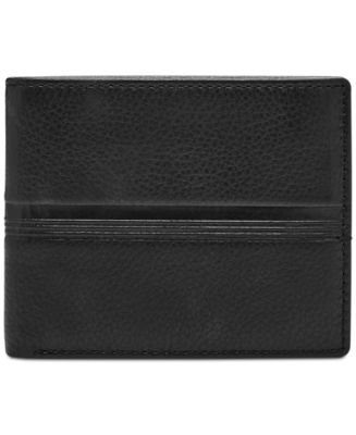 Fossil Men's Roger Embossed Leather Wallet - Macy's
