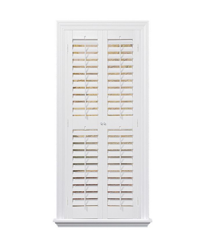 Home Basics Plantation Faux Wood Interior Shutter, 27-29" W x 74" - Macy's