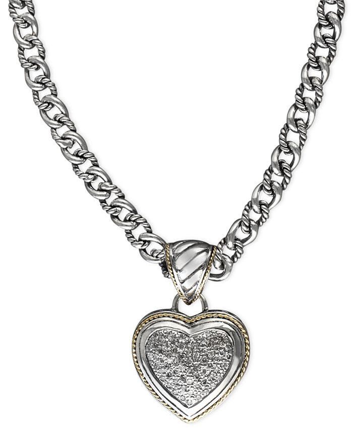 EFFY Collection Balissima by EFFY Diamond Pave Heart Pendant (1/3 ct. t ...