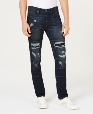 GUESS Men's Slim-Fit, Tapered Ripped Jeans - Macy's