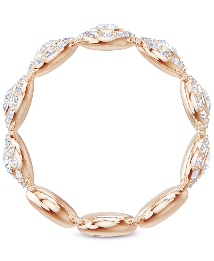 Swarovski Angelic Ring, Round, White, Rose Gold-Tone Plated & Reviews ...