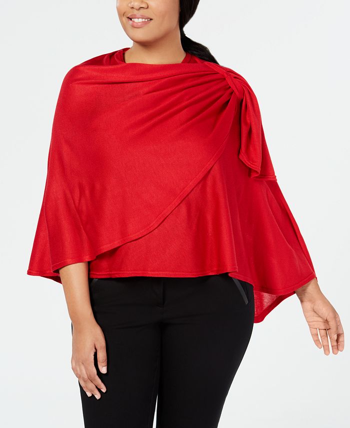 INC International Concepts I.N.C. Pull-Through Bow Plus-Sized Wrap ...