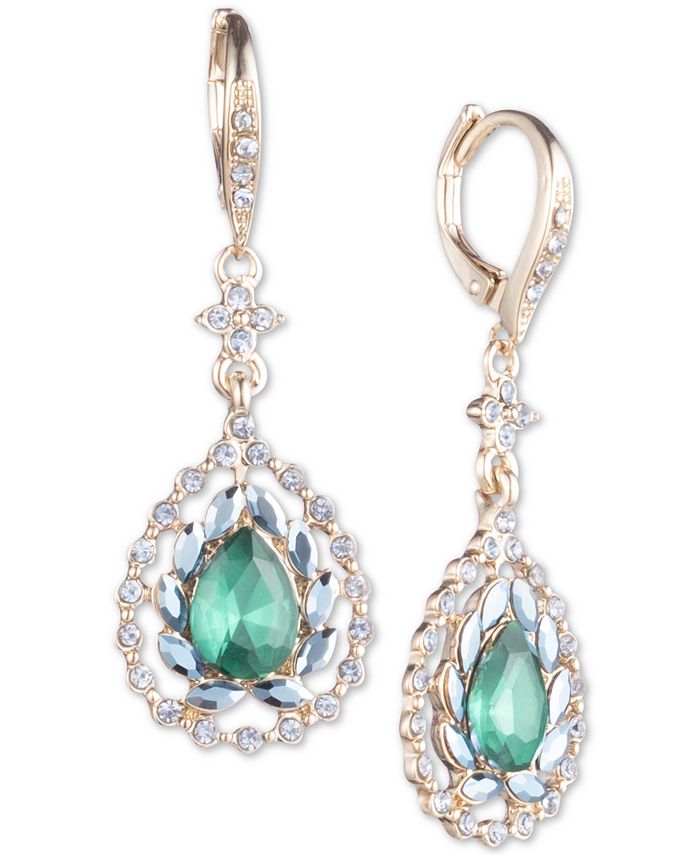 Jenny Packham Crystal & Stone Drop Earrings - Macy's Jenny Packham Crystal & Stone Drop Earrings - Macy's