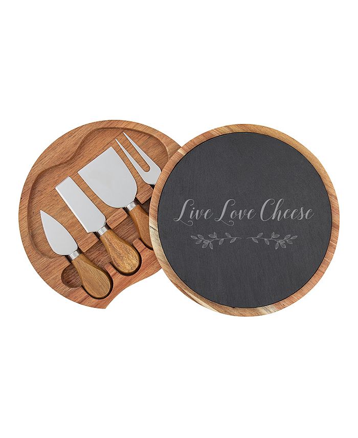 Cathy's Concepts Live Love Cheese Slate and Acacia Cheese Board w ...