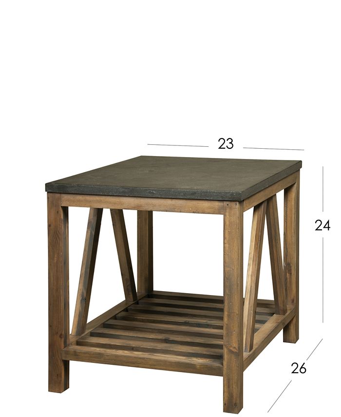 Furniture Breslin Bluestone Rectangle Side Table - Macy's