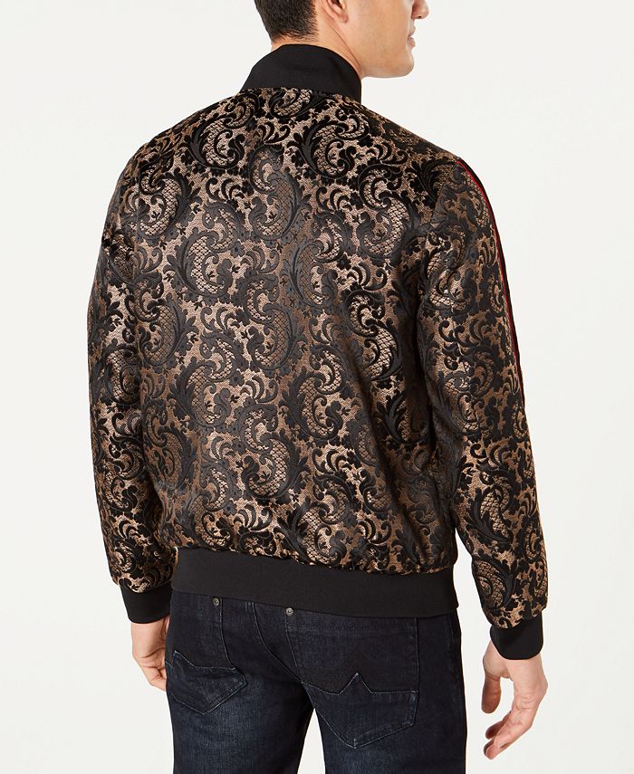 INC International Concepts I.N.C. Men's Paisley Jacquard Bomber Jacket ...
