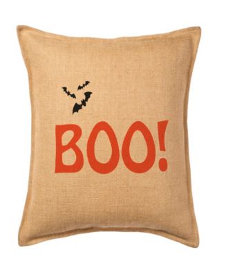 Boo! Burlap Pillow Front Panel Interior Cotton Lined - Macy's