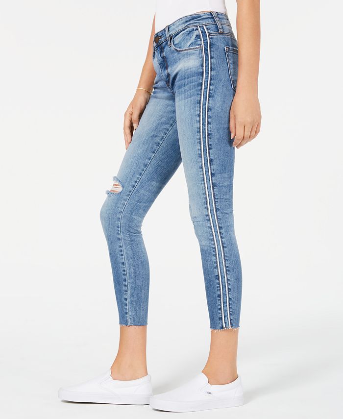 STS Blue Emma Cropped Side-Stripe Skinny Jeans - Macy's