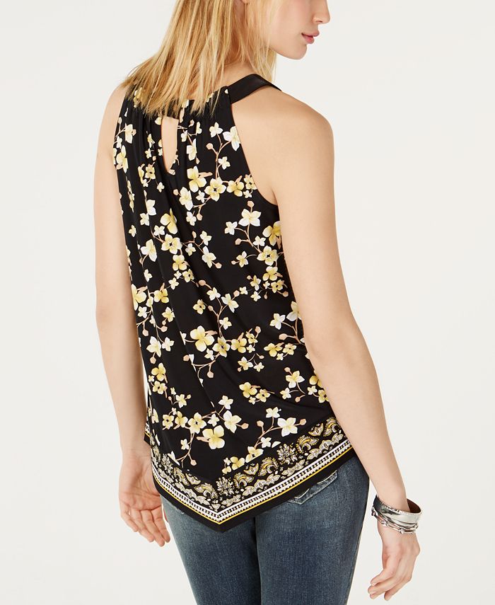 INC International Concepts I.N.C. Printed Keyhole Halter Top, Created ...