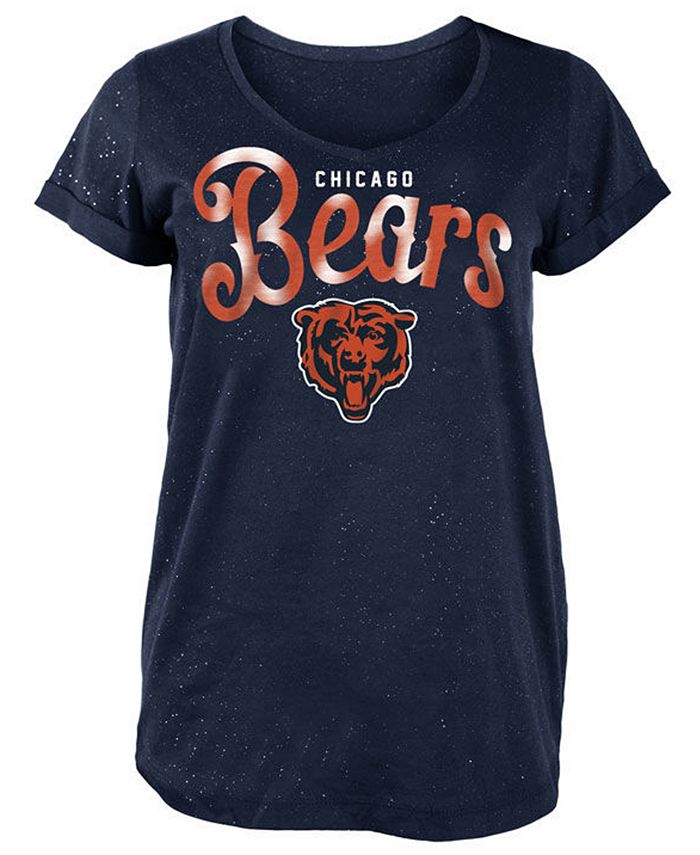 5th & Ocean Women's Chicago Bears Script Logo T-Shirt - Macy's