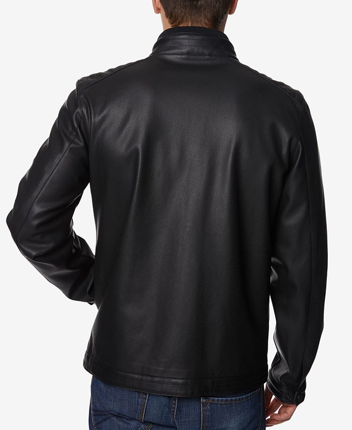 Buffalo David Bitton Men's Faux-Leather Jacket & Reviews - Coats ...