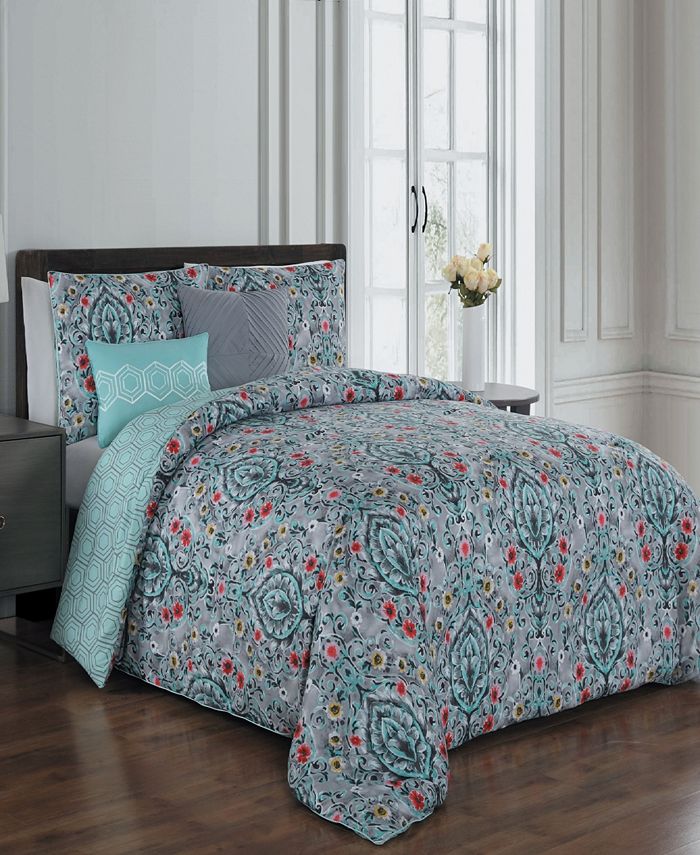 Geneva Home Fashion Trista 5 Pc Queen Comforter Set - Macy's
